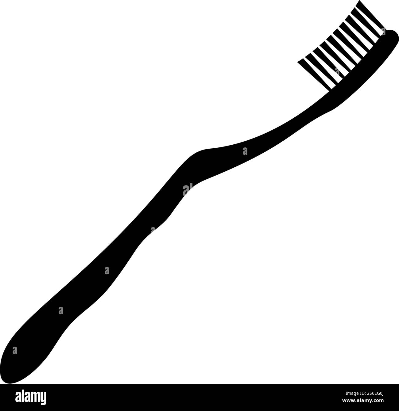 Toothbrush toothpaste flat design Black and White Stock Photos & Images ...