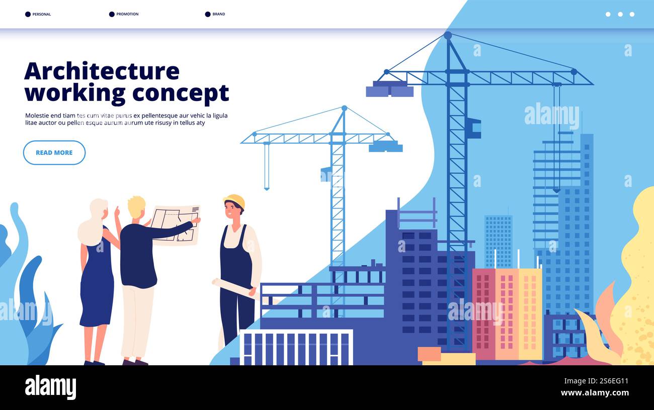 Building construction landing. Mortgage loan, feature construction ...