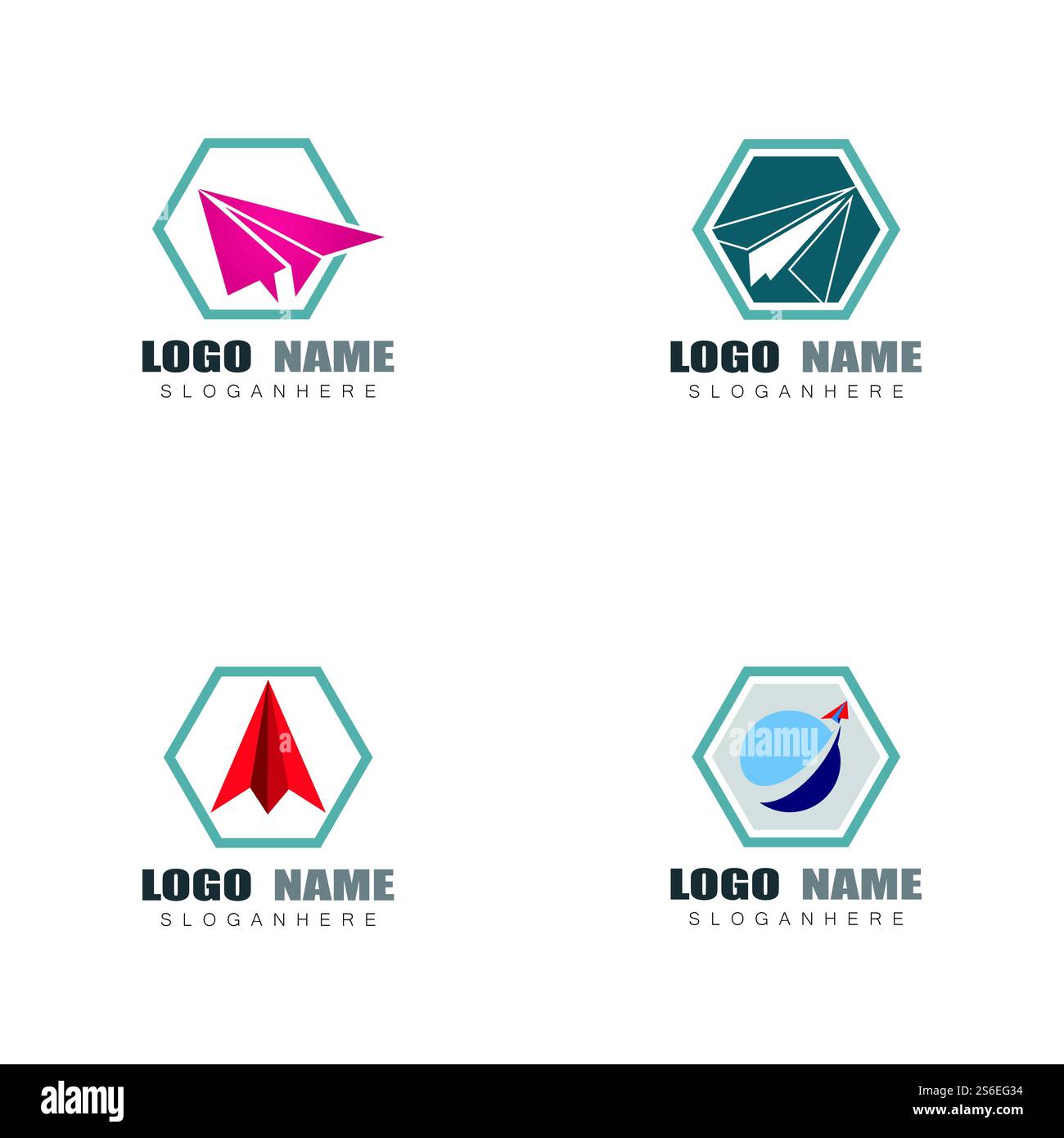 Paper plane logo vector illustration template Stock Vector Image & Art ...