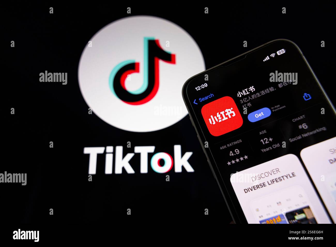 TikTok alternative app "RedNote" which is also called the Chinese ...
