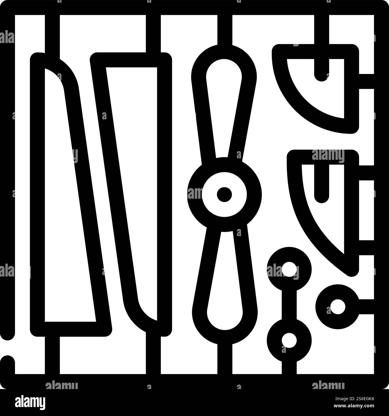 Constructor Model Toy Line Icon Vector Constructor Model Toy Sign