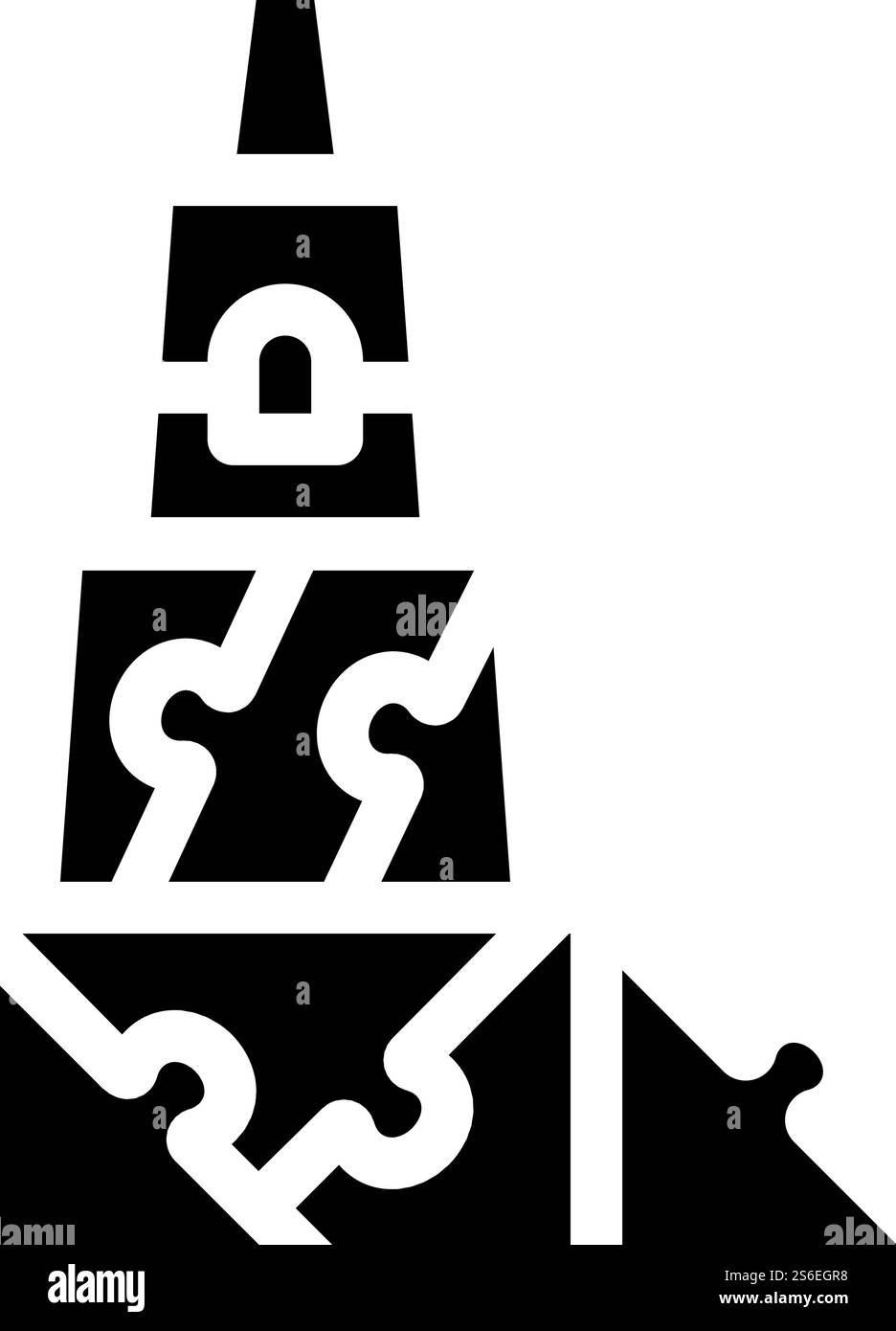 3d constructor and puzzle toy glyph icon vector. 3d constructor and ...
