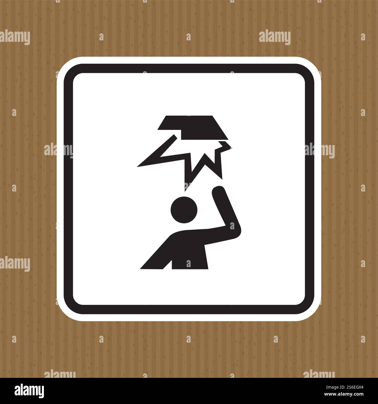 Beware Overhead Obstacles Symbol Isolate On White Background,Vector ...