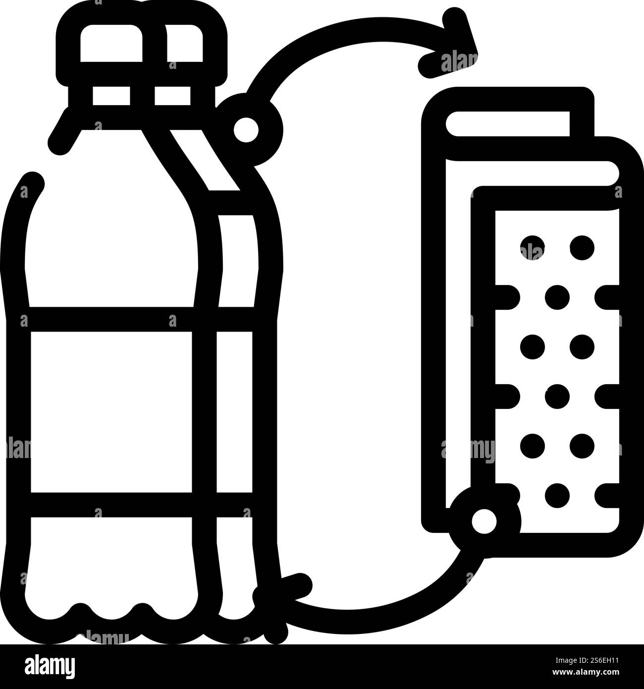 recycling and reuse line icon vector. recycling and reuse sign ...