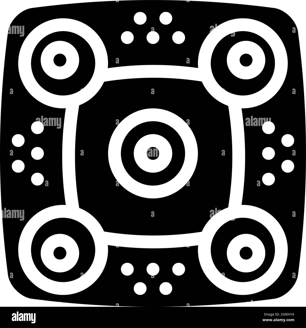ceiling panoramic camera glyph icon vector. ceiling panoramic camera ...