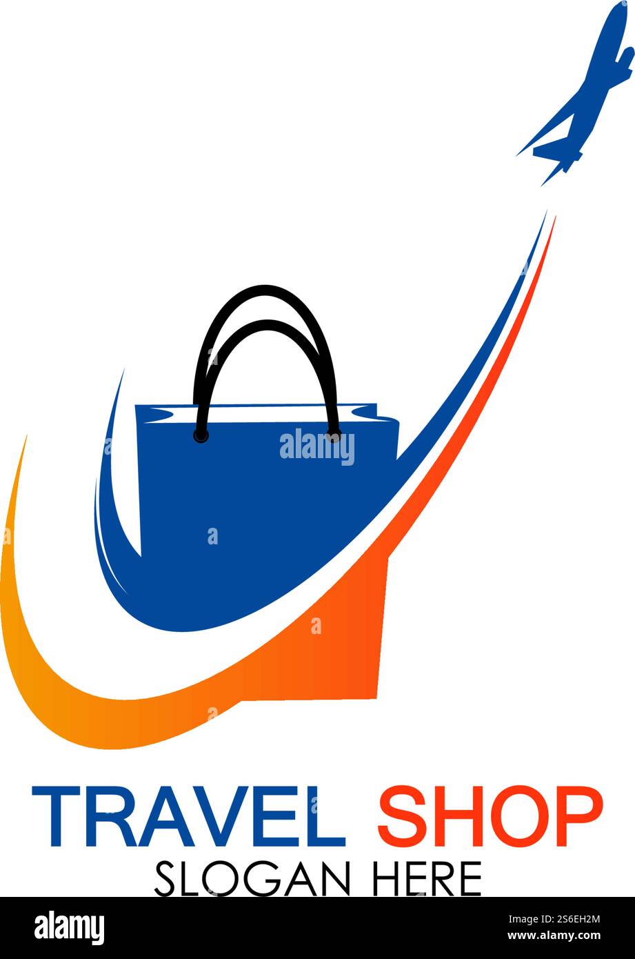 Travel Shopping logo design template Stock Vector Image & Art - Alamy