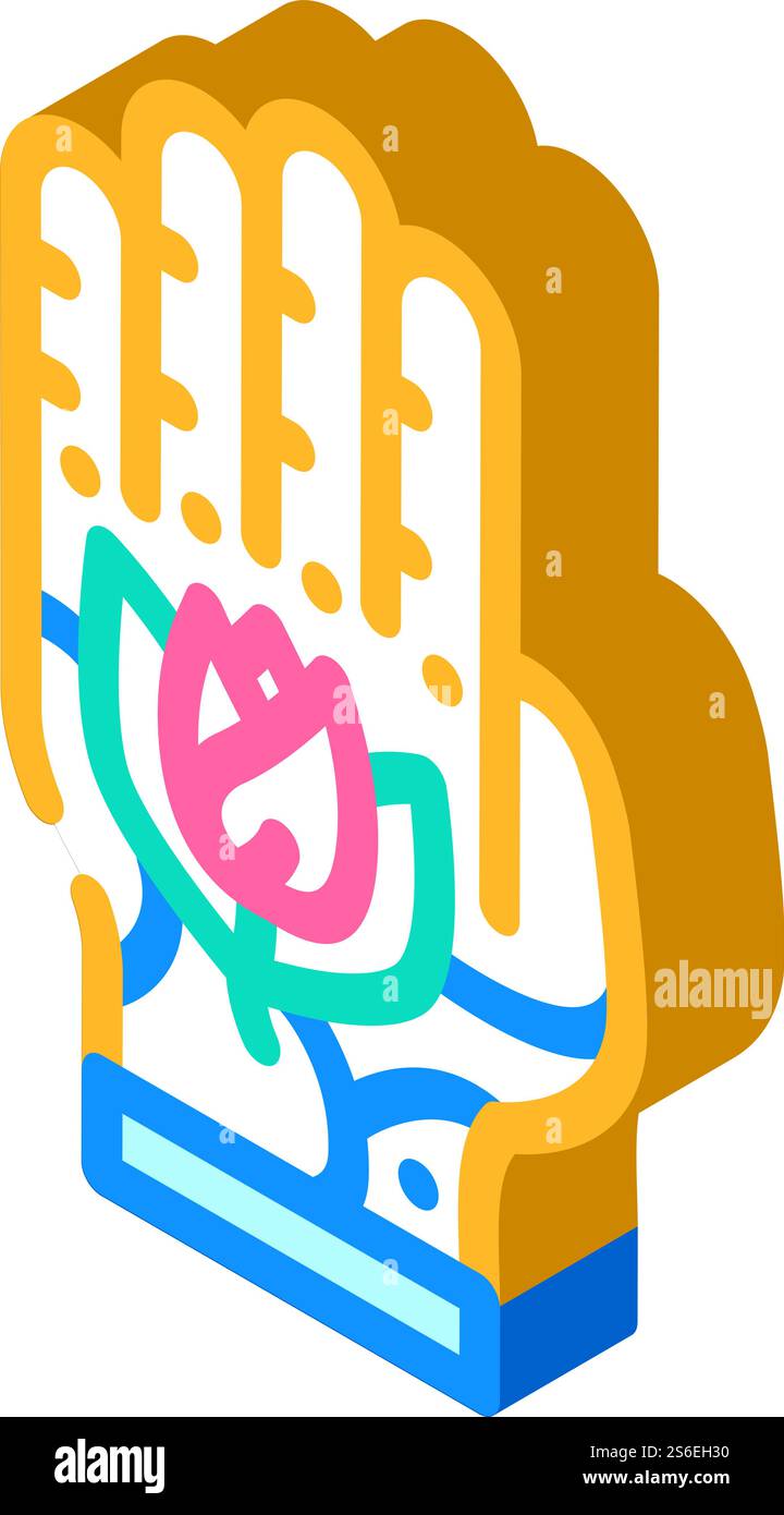 tattoo on hand isometric icon vector. tattoo on hand sign. isolated ...