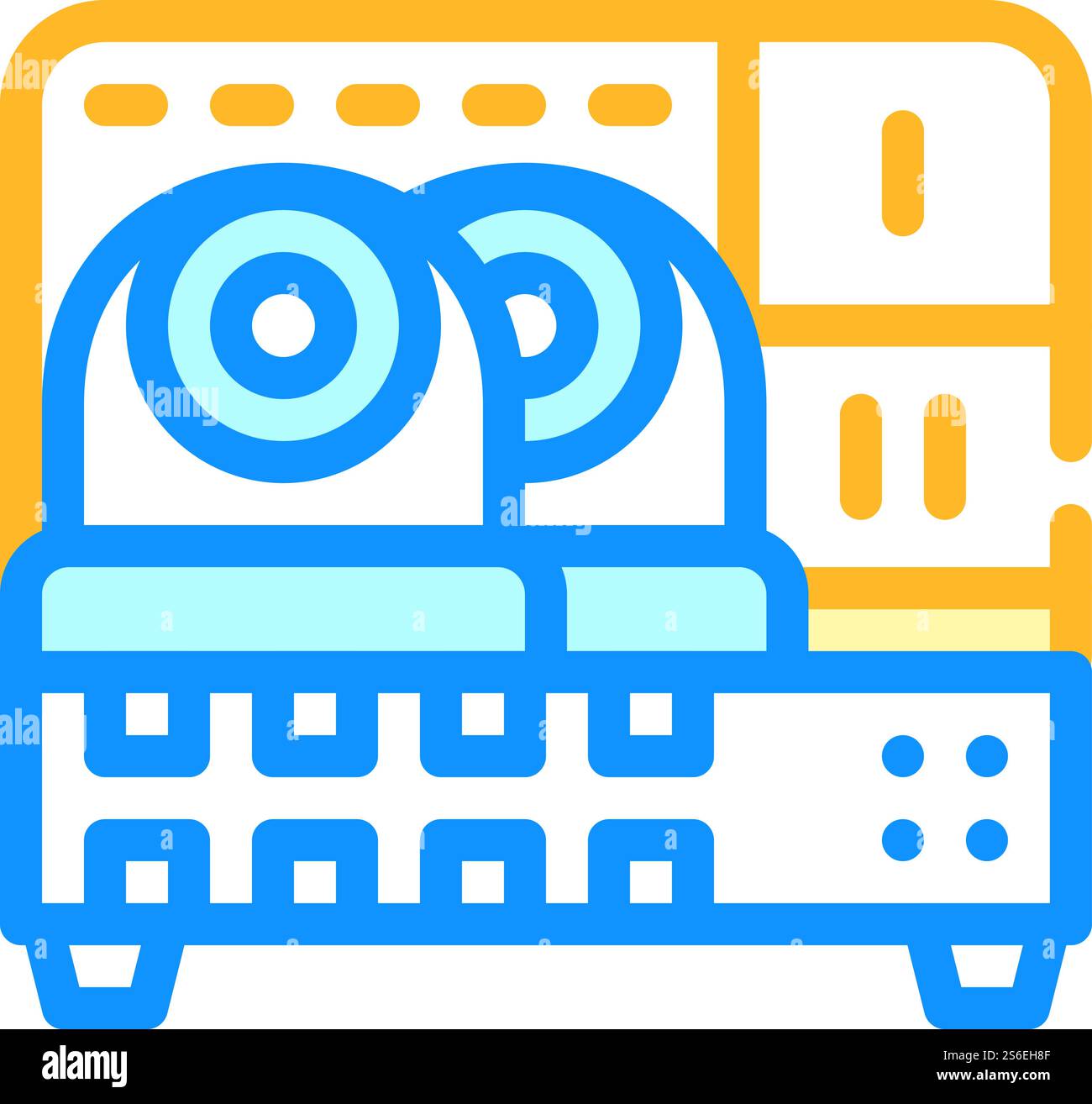 surveillance kit, video cwitcher, monitor and camera color icon vector ...