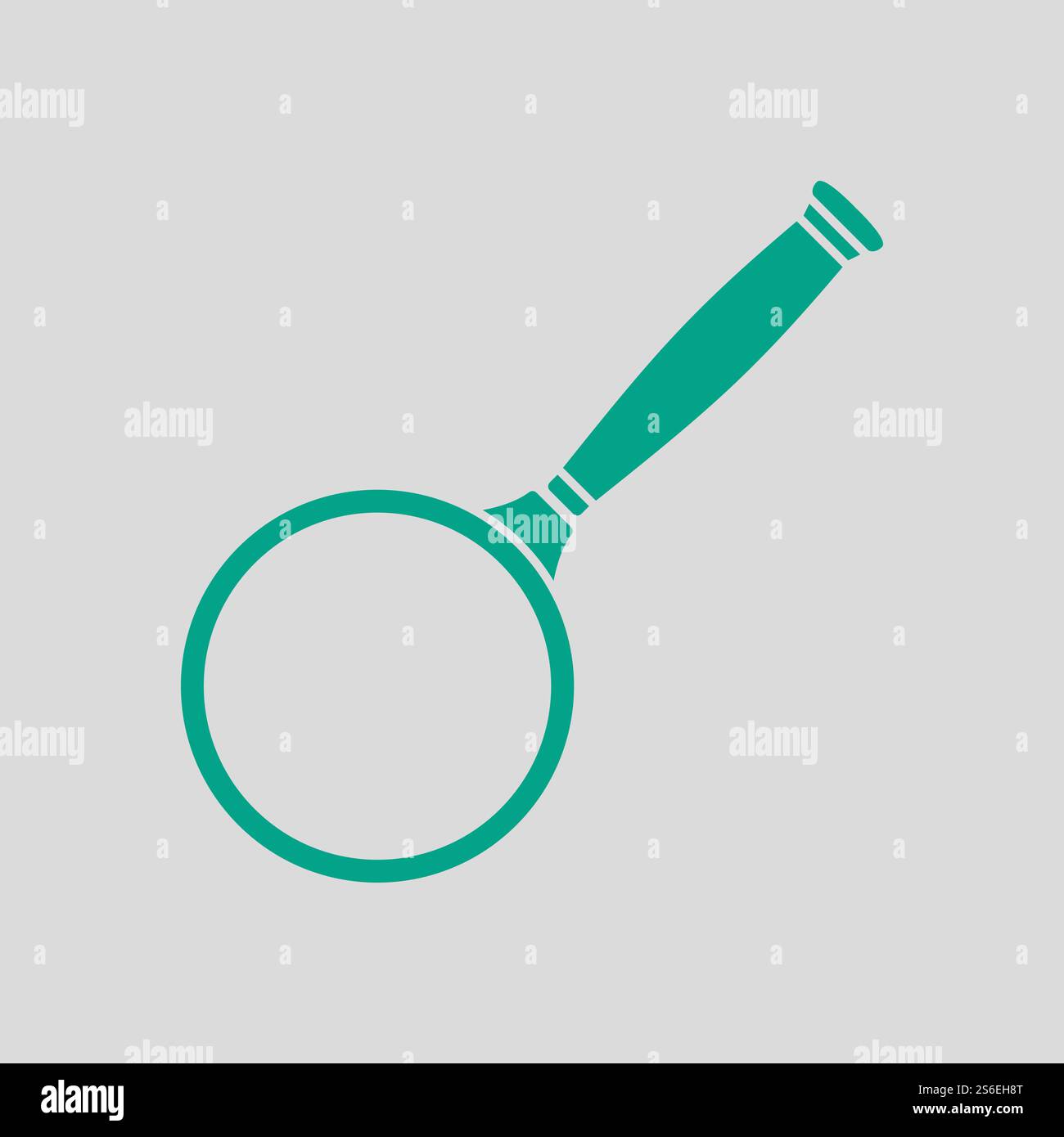 Magnifier Icon. Green on Gray Background. Vector Illustration Stock ...
