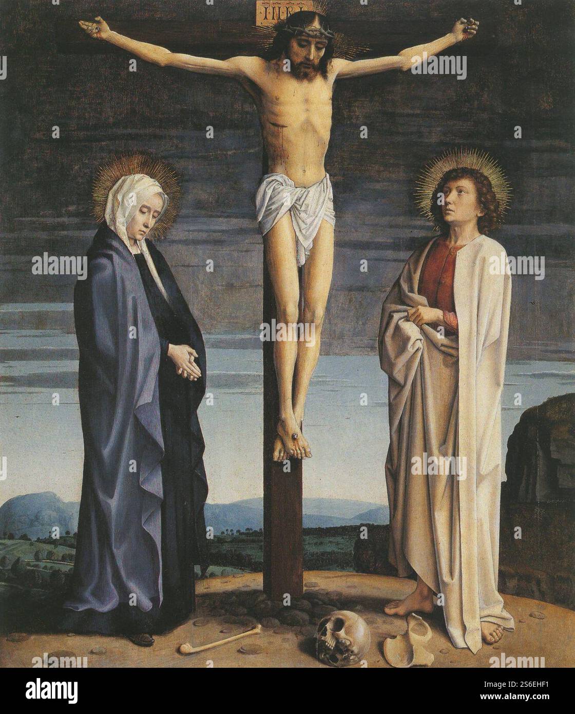 Gerard David - Christ on the Cross with the Virgin and St John ...