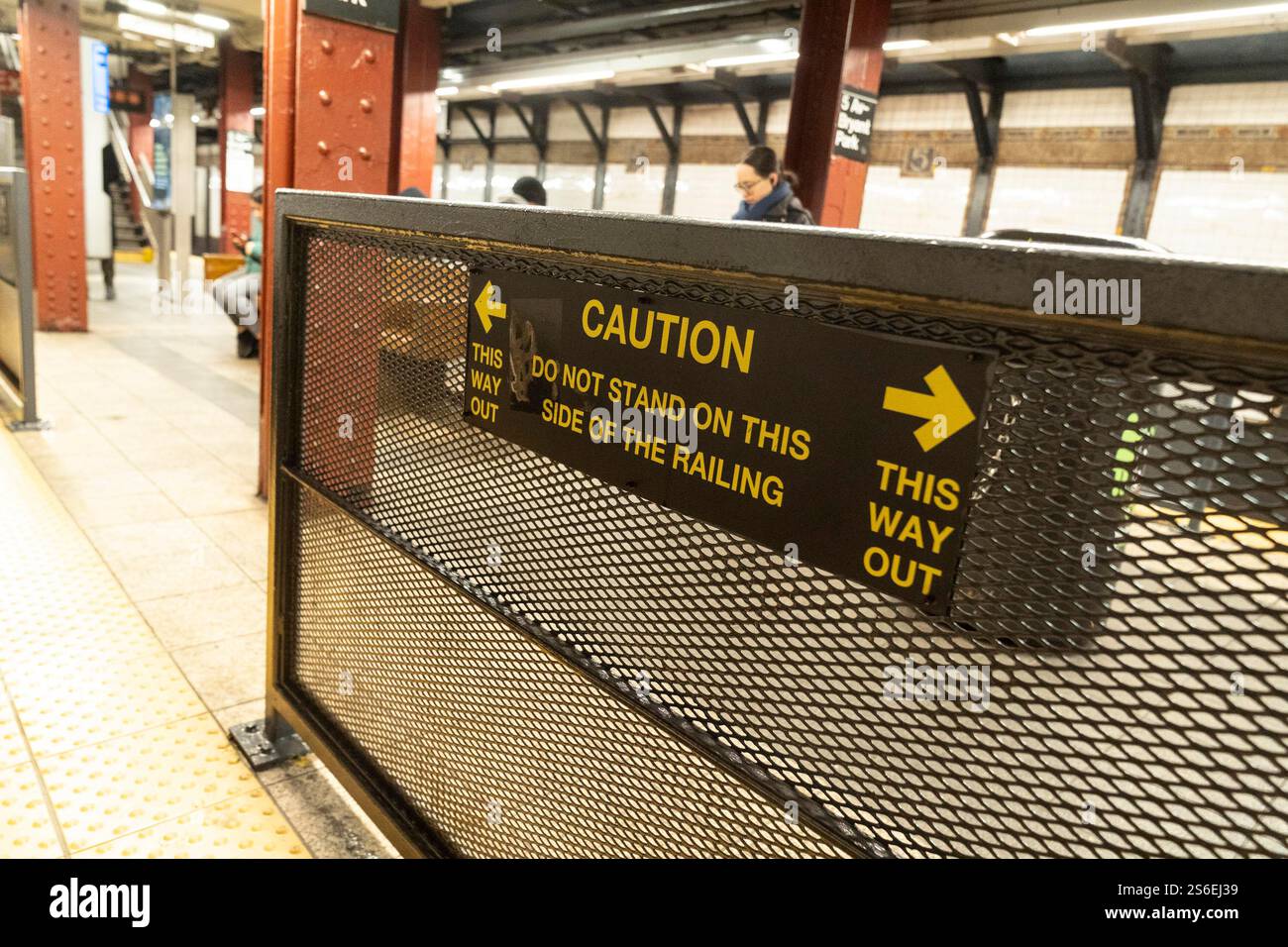 January 16, 2025, New York, New York, USA: MTA installing safety ...