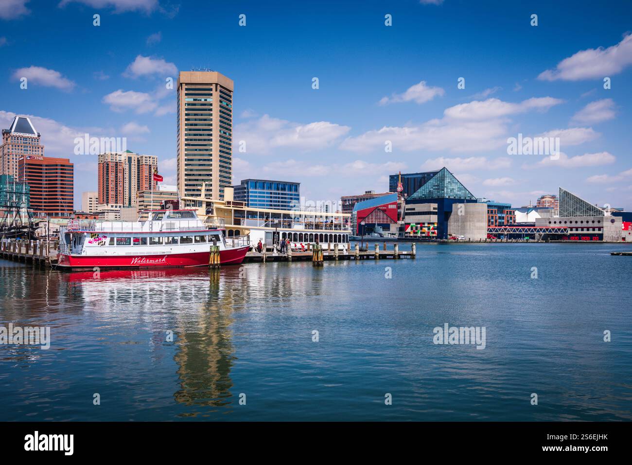 Baltimore, MD USA - April 10, 2018: Watermark Cruise tour boat docked ...