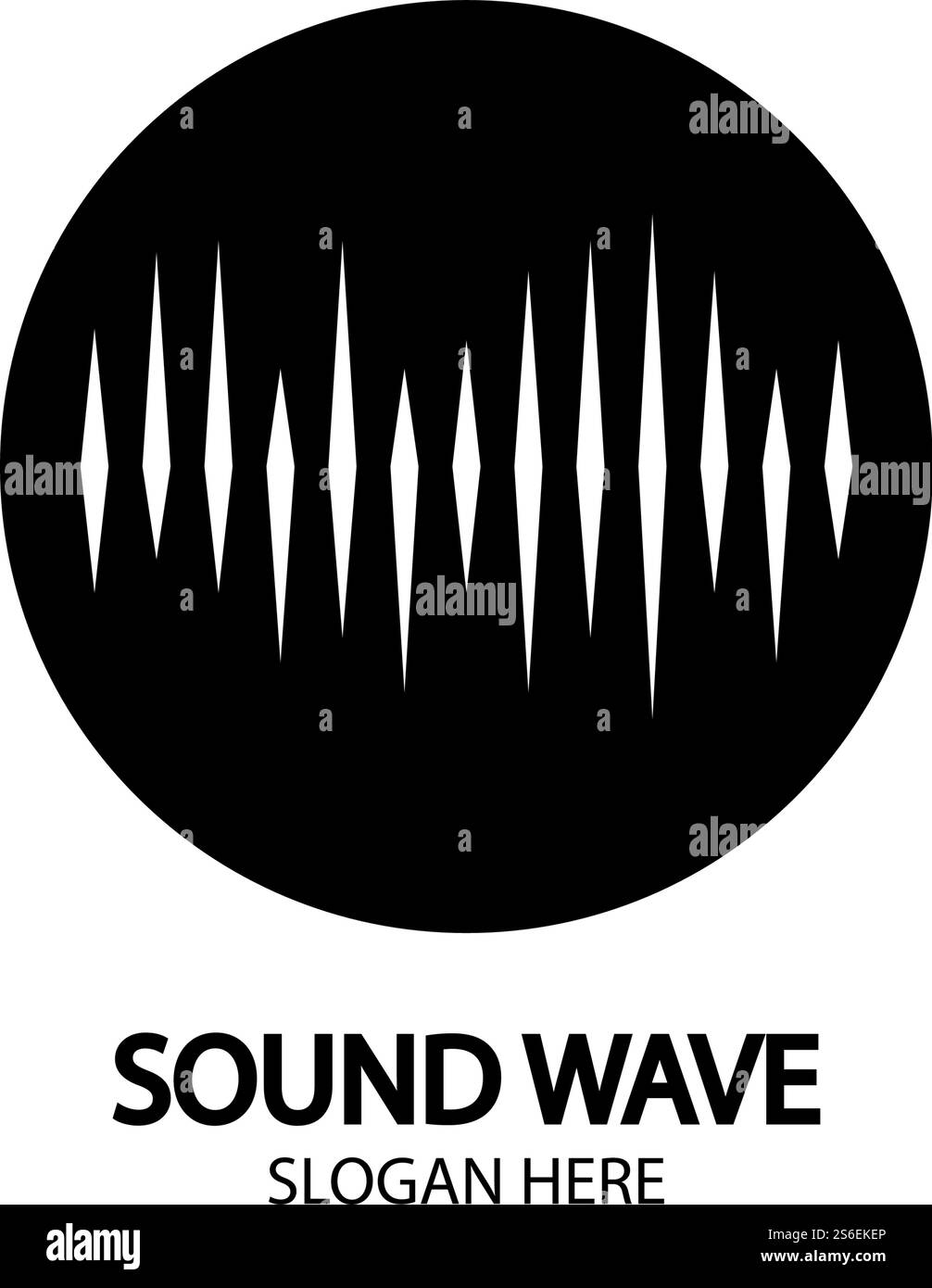 Sound waves vector illustration design template Stock Vector Image ...