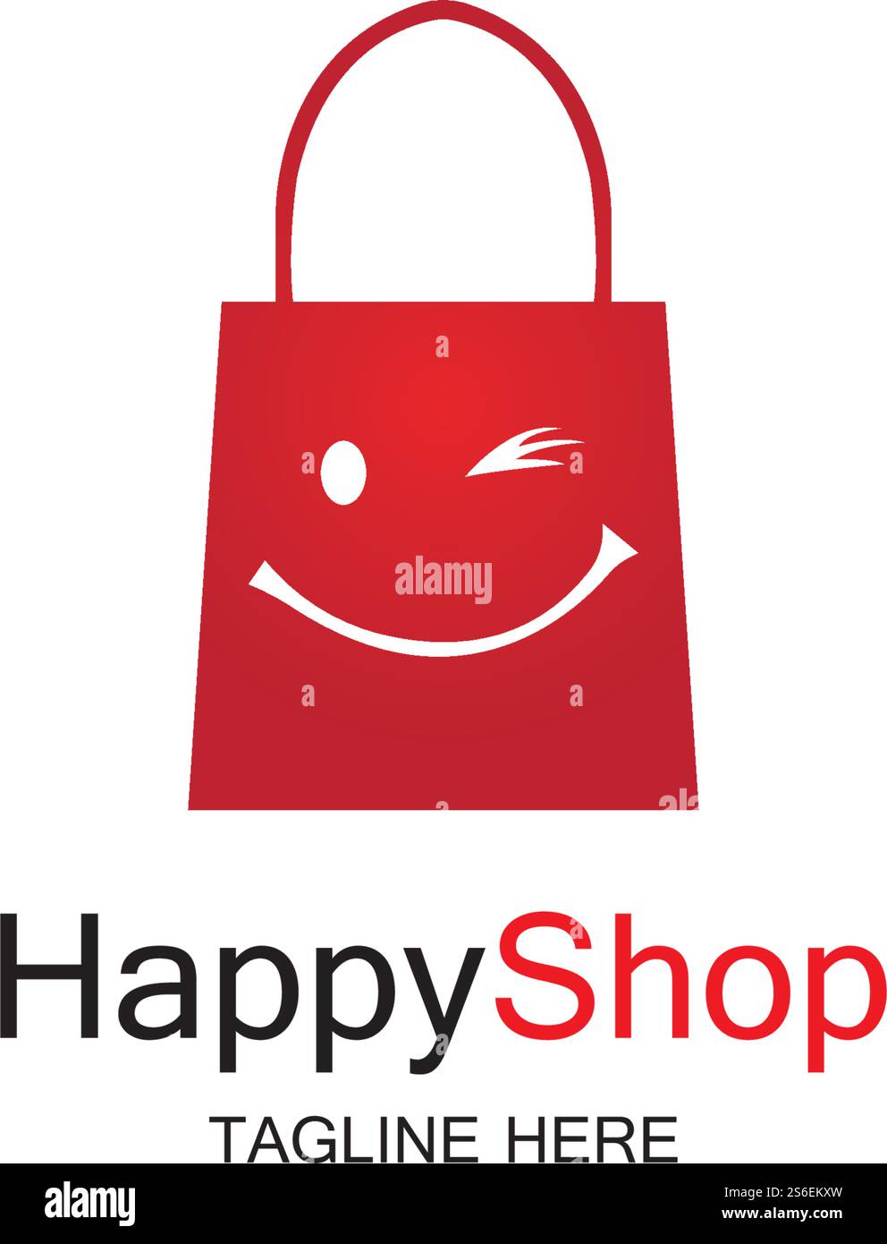 Happy Shop logo design template Stock Vector Image & Art - Alamy