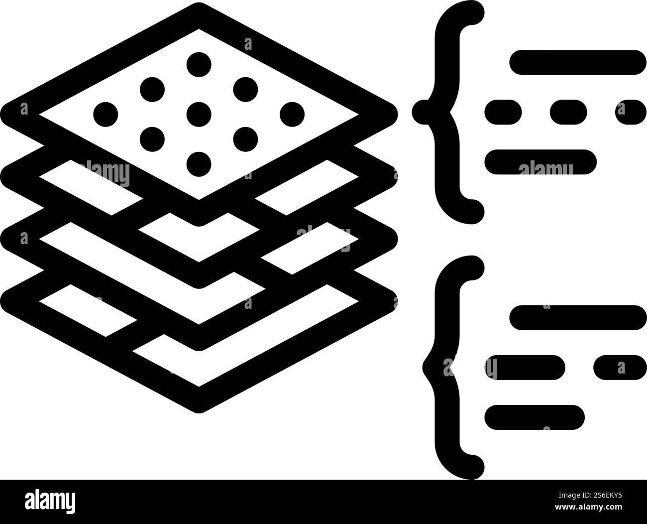 presentation future buildings with vr glasses line icon vector ...