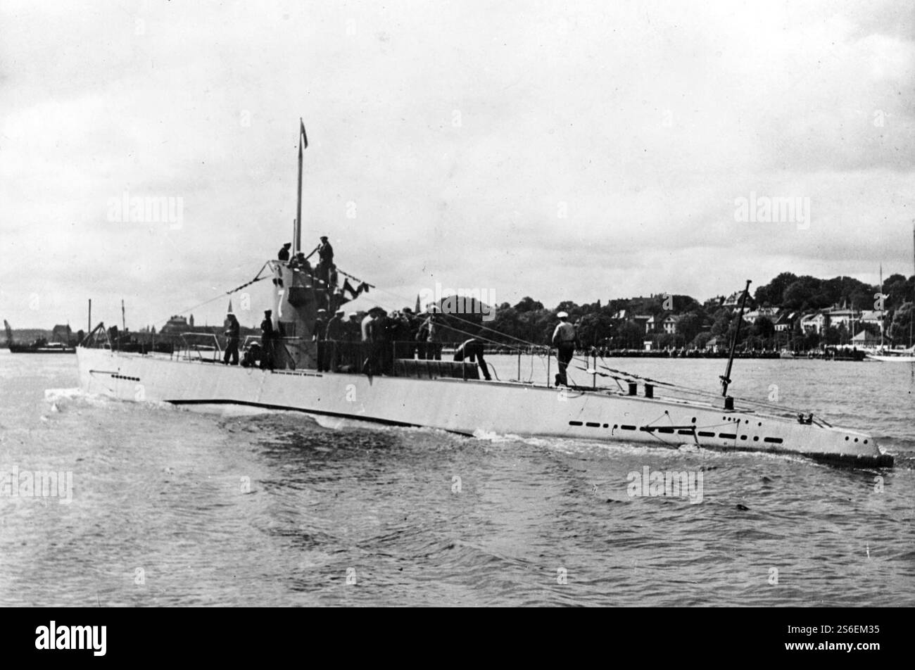 German type IIB submarine U-7 in 1935 Stock Photo - Alamy