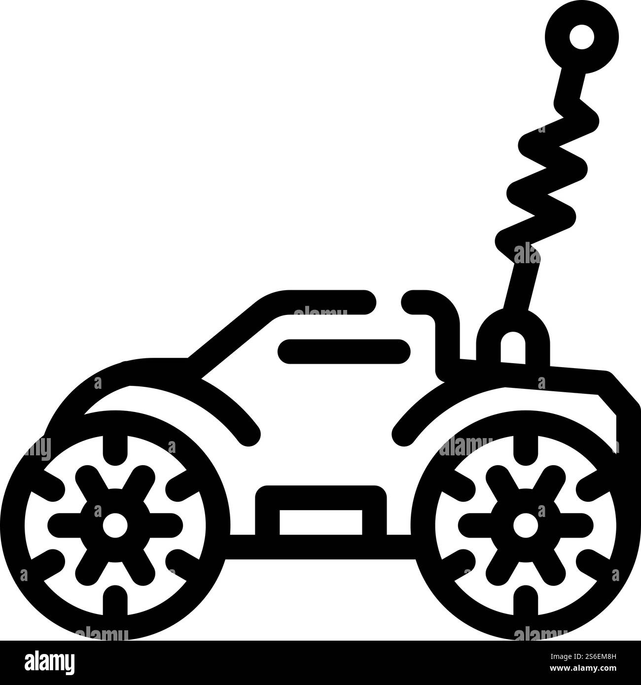 radio controlled car toy line icon vector. radio controlled car toy ...