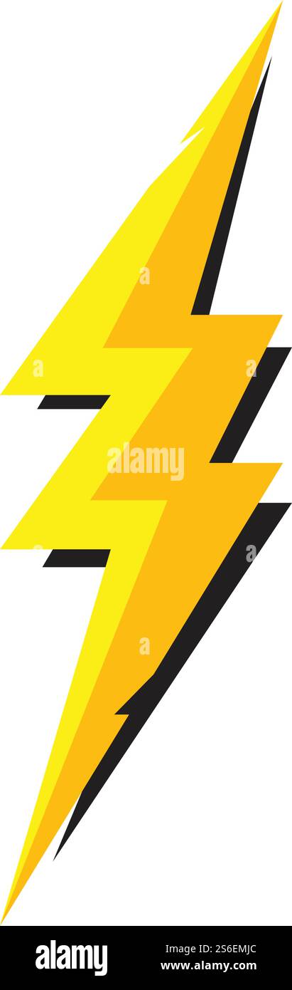 lightning thunderbolt electricity logo design template Stock Vector ...