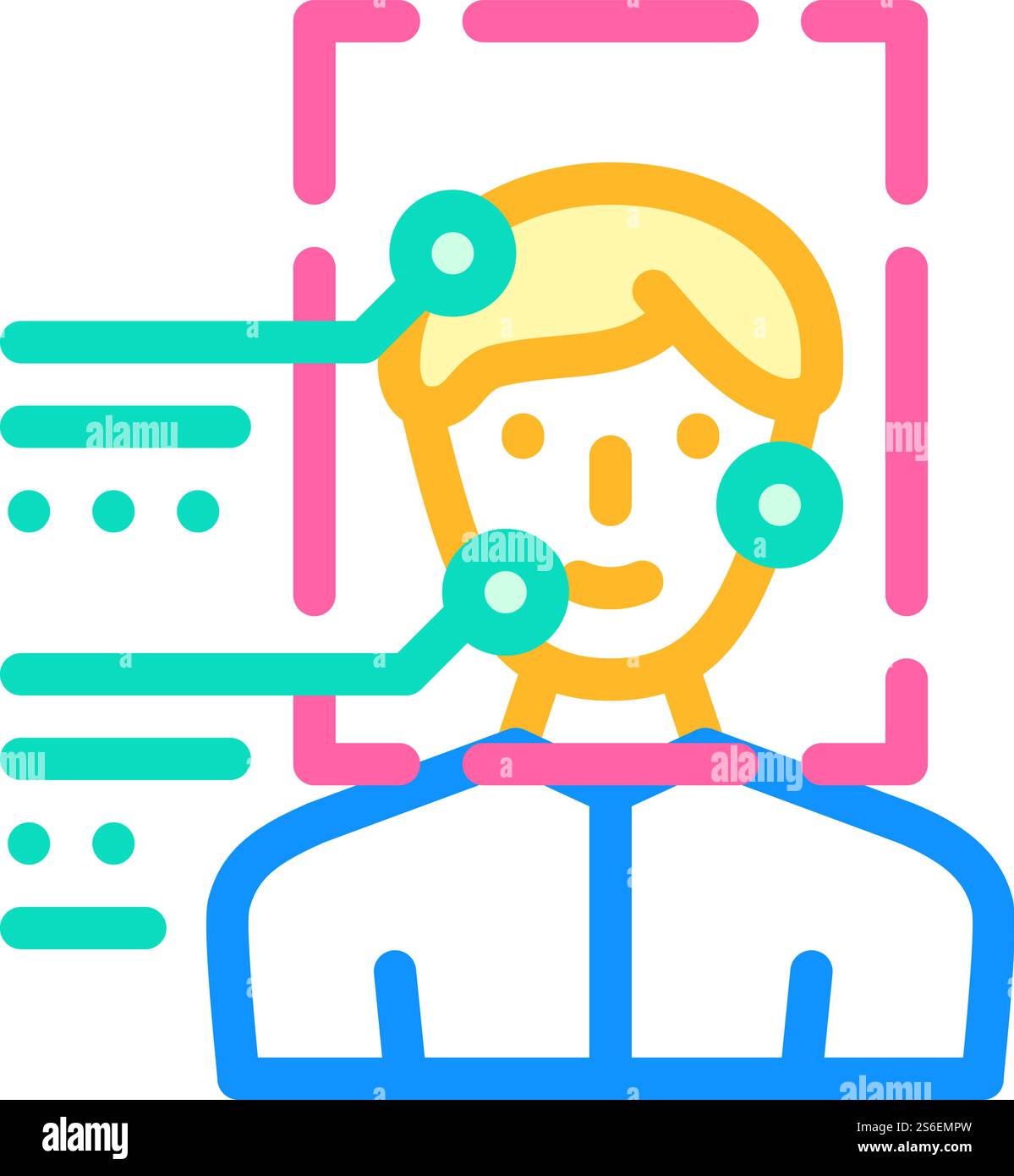 identity identification color icon vector. identity identification sign ...