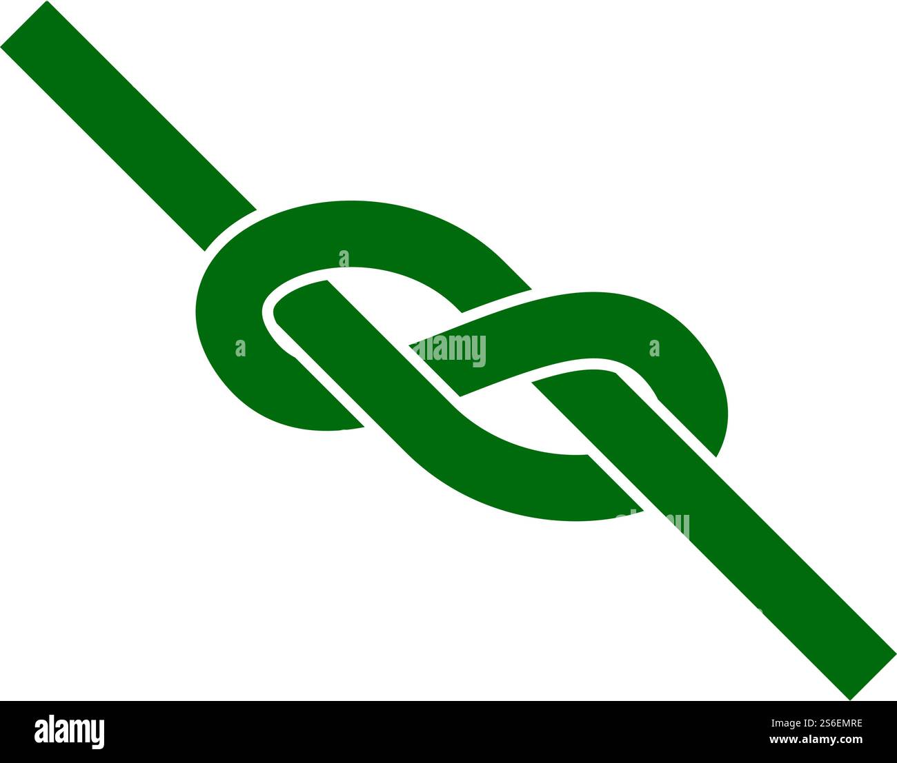 Alpinist Rope Knot Icon. Flat Color Design. Vector Illustration Stock ...