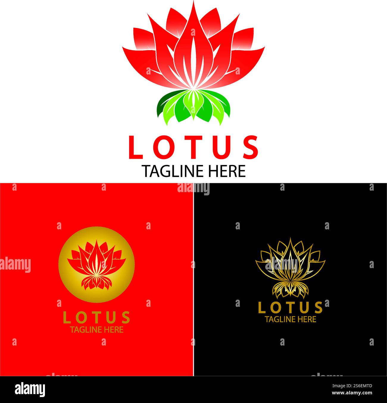 Vector lotus flowers design for spa, yoga class, hotel and resort Stock ...