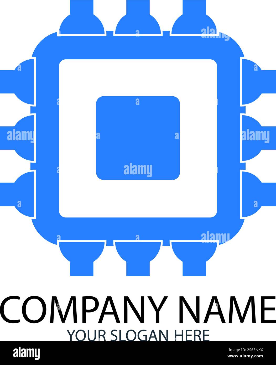 CPU simple vector icon illustration symbol template Stock Vector Image ...