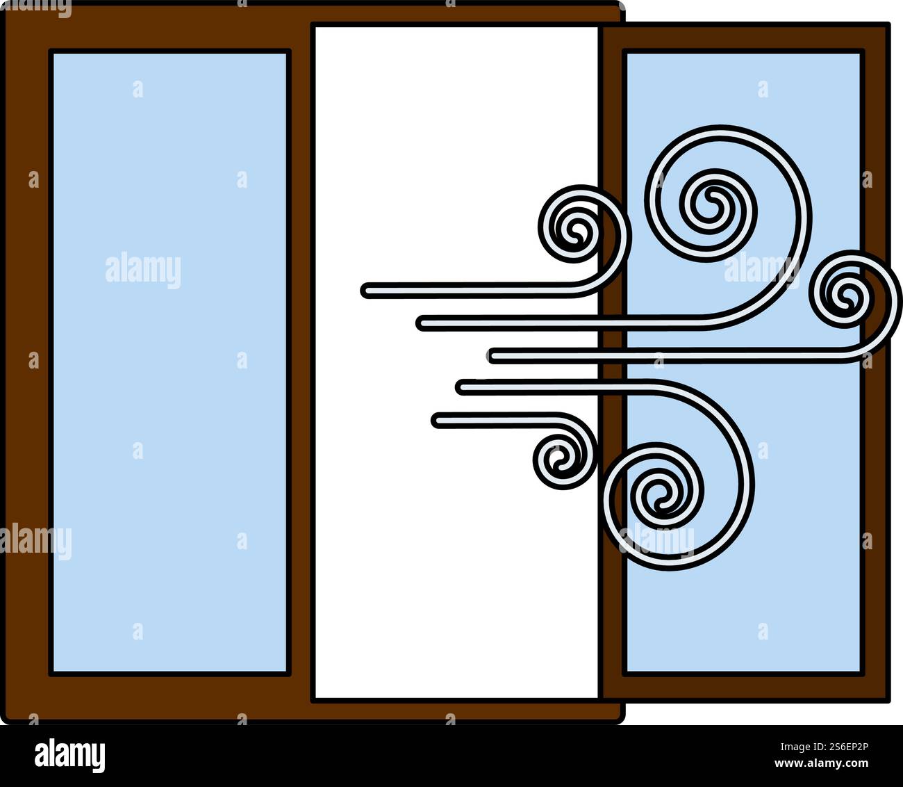 Room Ventilation Icon. Editable Outline With Color Fill Design. Vector ...