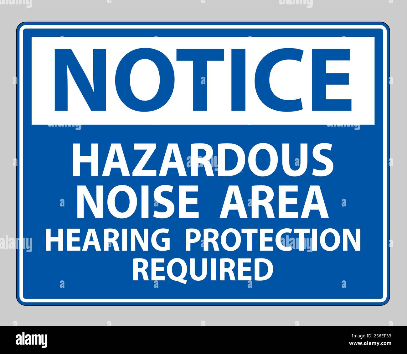 Notice Sign Hazardous Noise Area Hearing Protection Required Stock ...