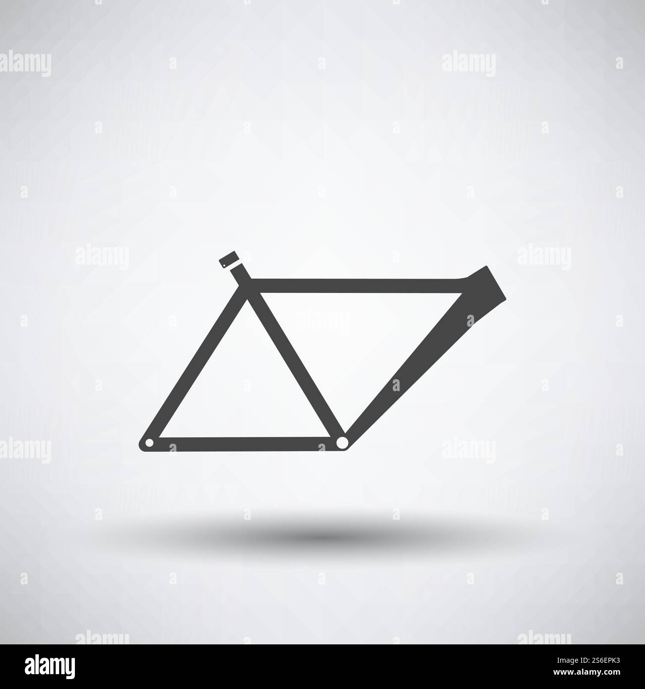 Bike Frame Icon. Dark Gray on Gray Background With Round Shadow. Vector ...