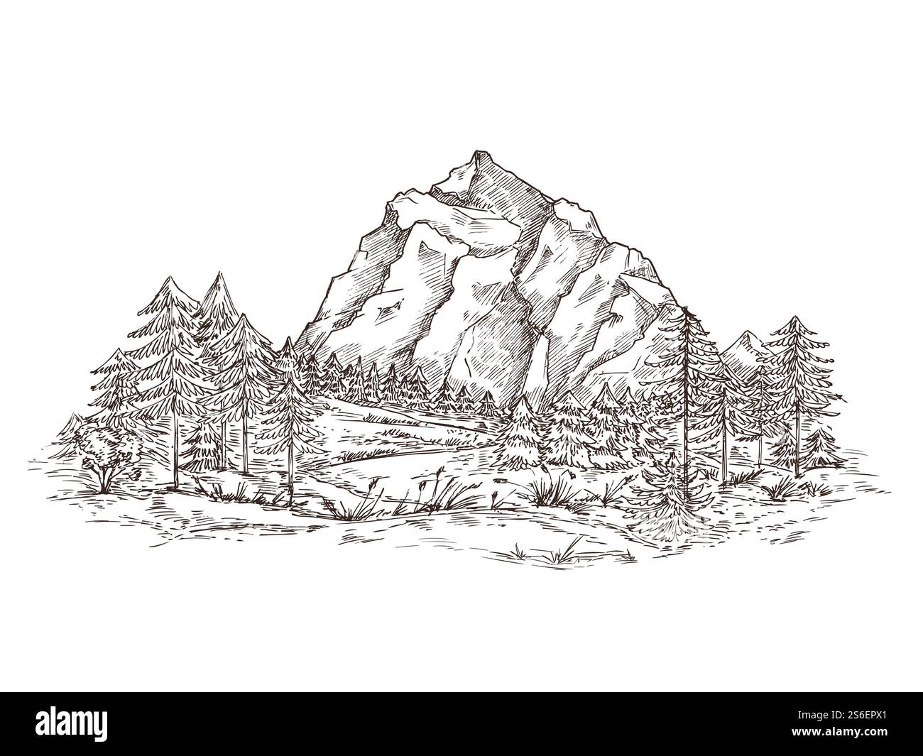 how to draw mountains and valleys