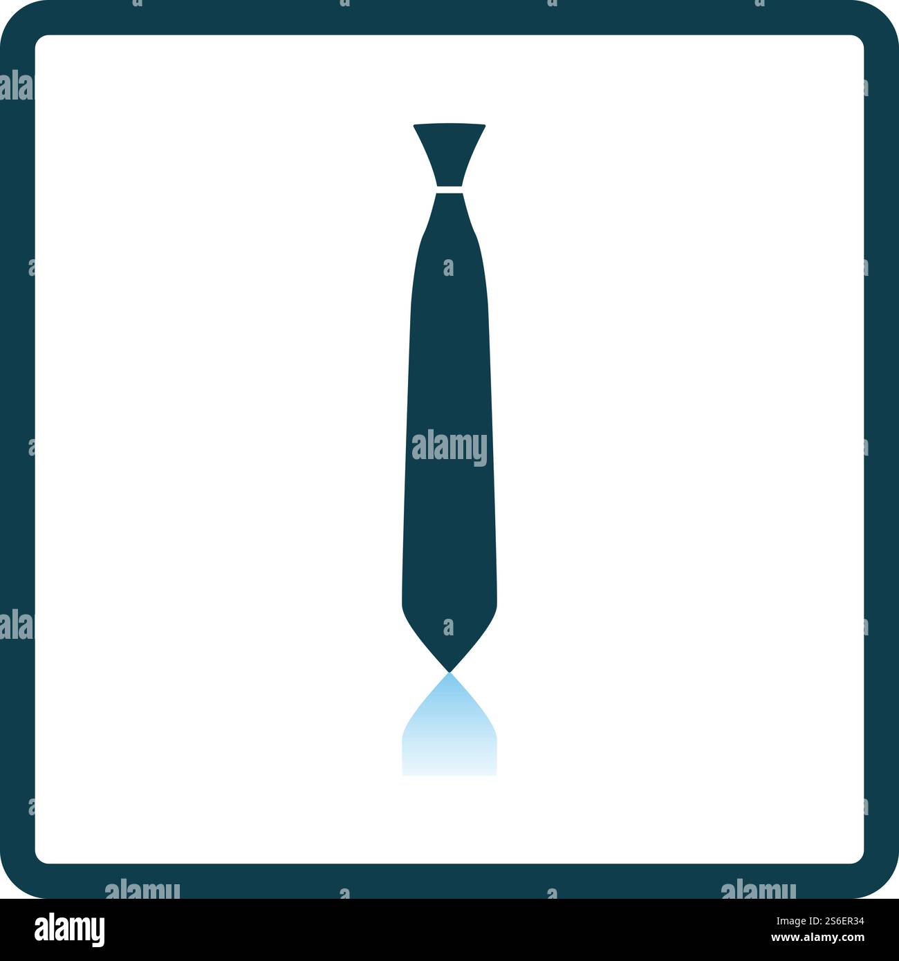Business Tie Icon. Square Shadow Reflection Design. Vector Illustration ...