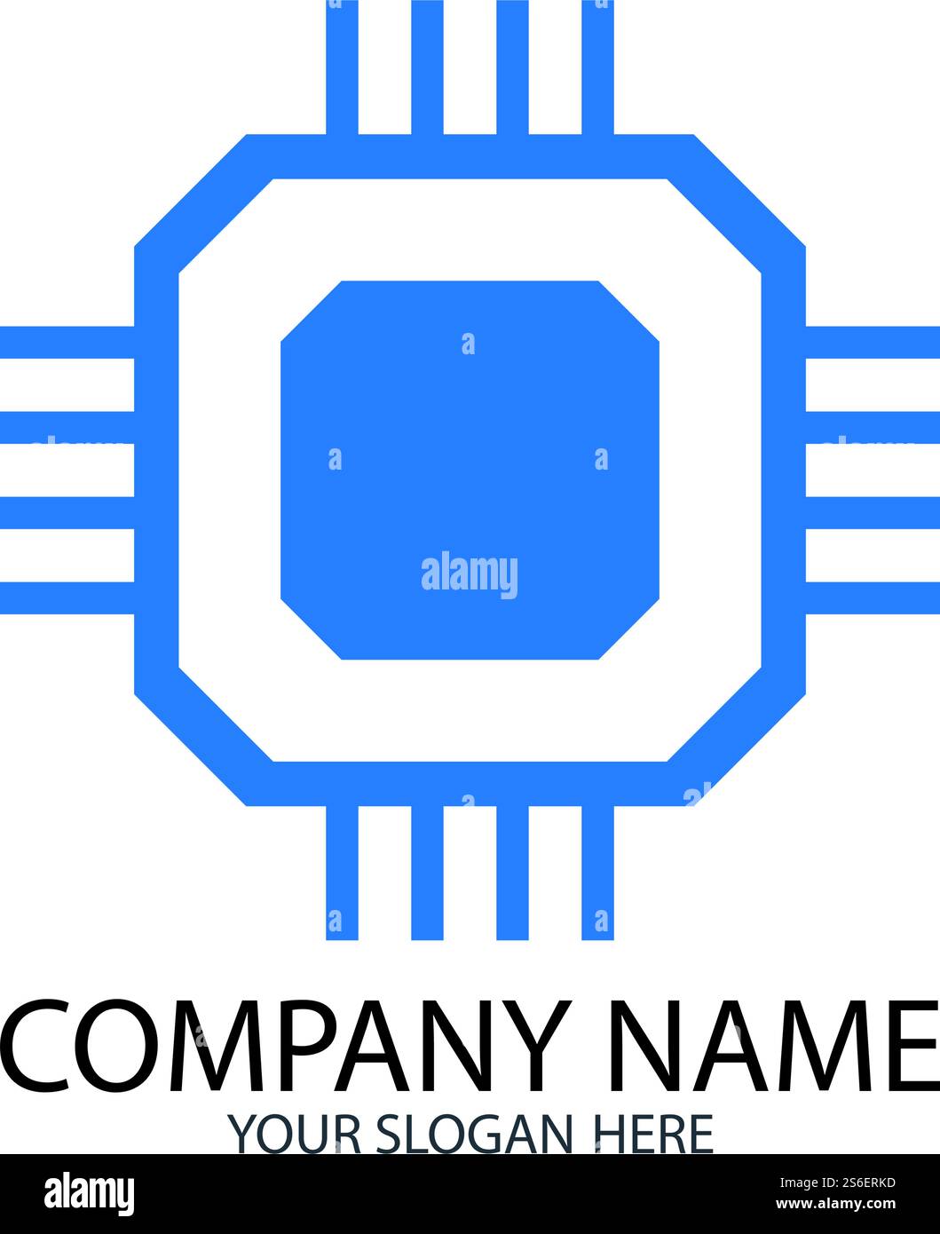 CPU simple vector icon illustration symbol template Stock Vector Image ...