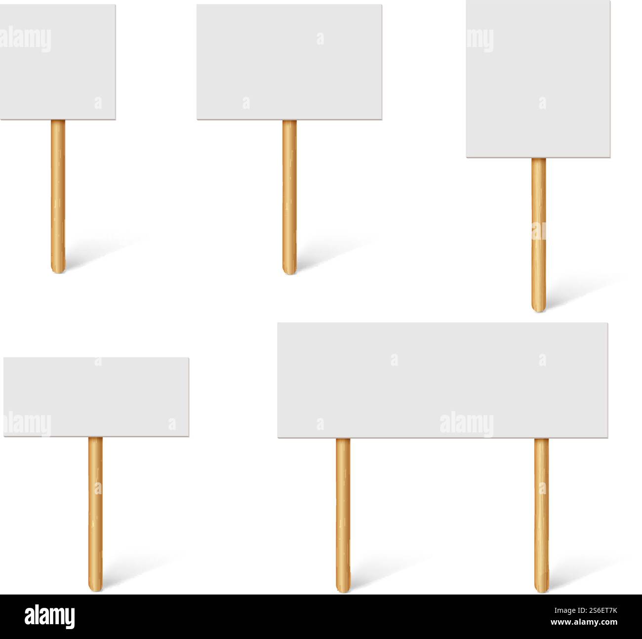 Blank demonstration banners. Protest placards, public transparency with ...
