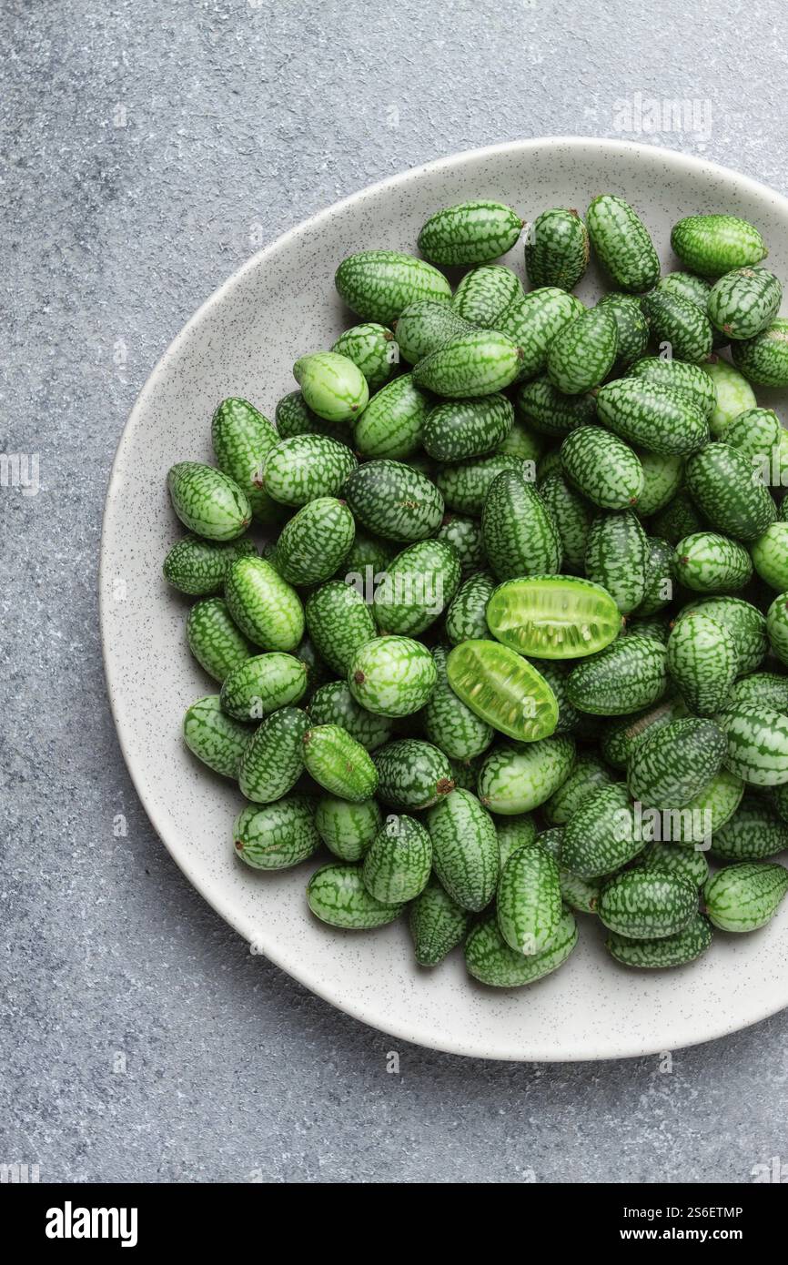 African cucumber, Mexican cucumber, mouse melon, Melothria Stock Photo ...