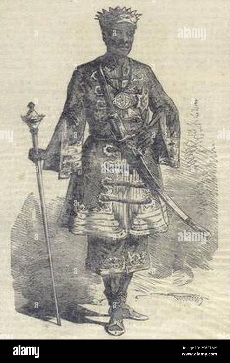 Ghezo King of Dahomey (cropped Stock Photo - Alamy