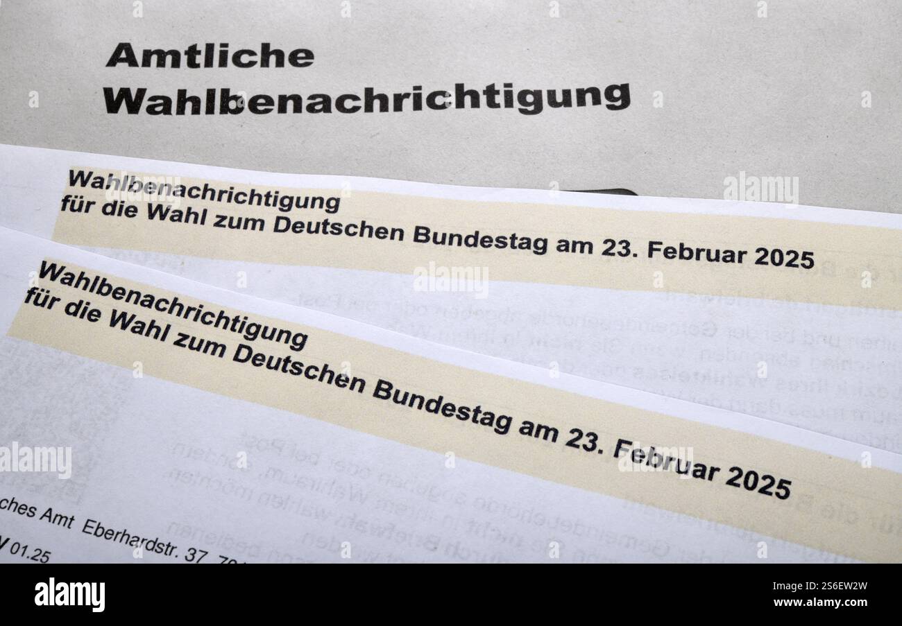 Official election notification for the Bundestag election on 23 ...