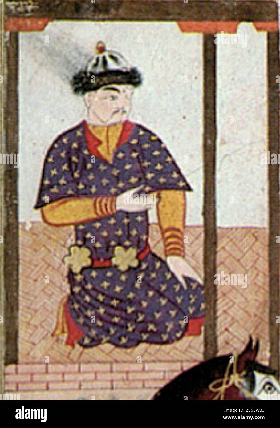 Ghurid Tyrant in a Village, from a copy of the Bustan of Sa‘di. Mandu ...