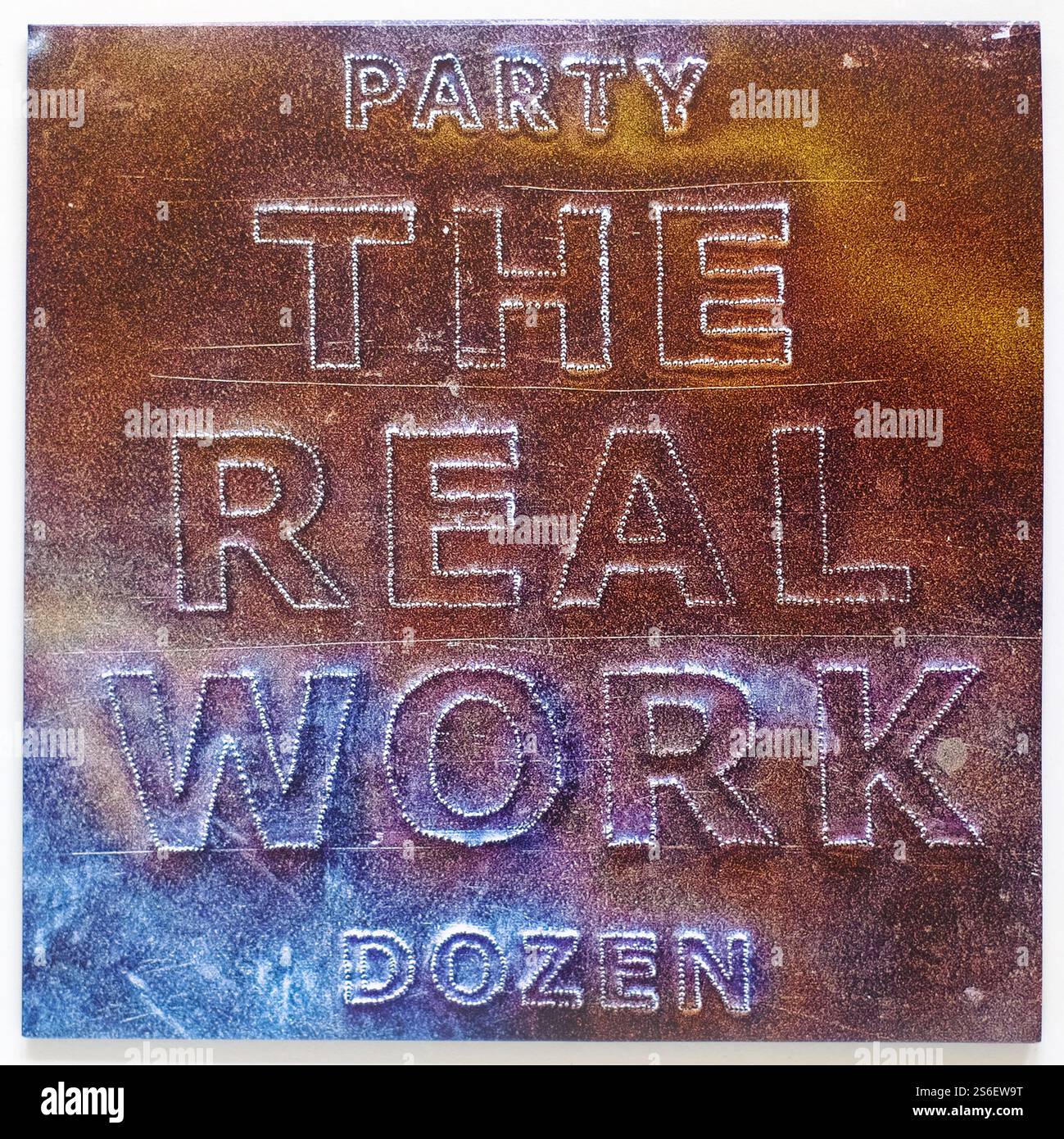 The cover of The Real Work, 2022 album by Party Dozen on Grupo Records ...