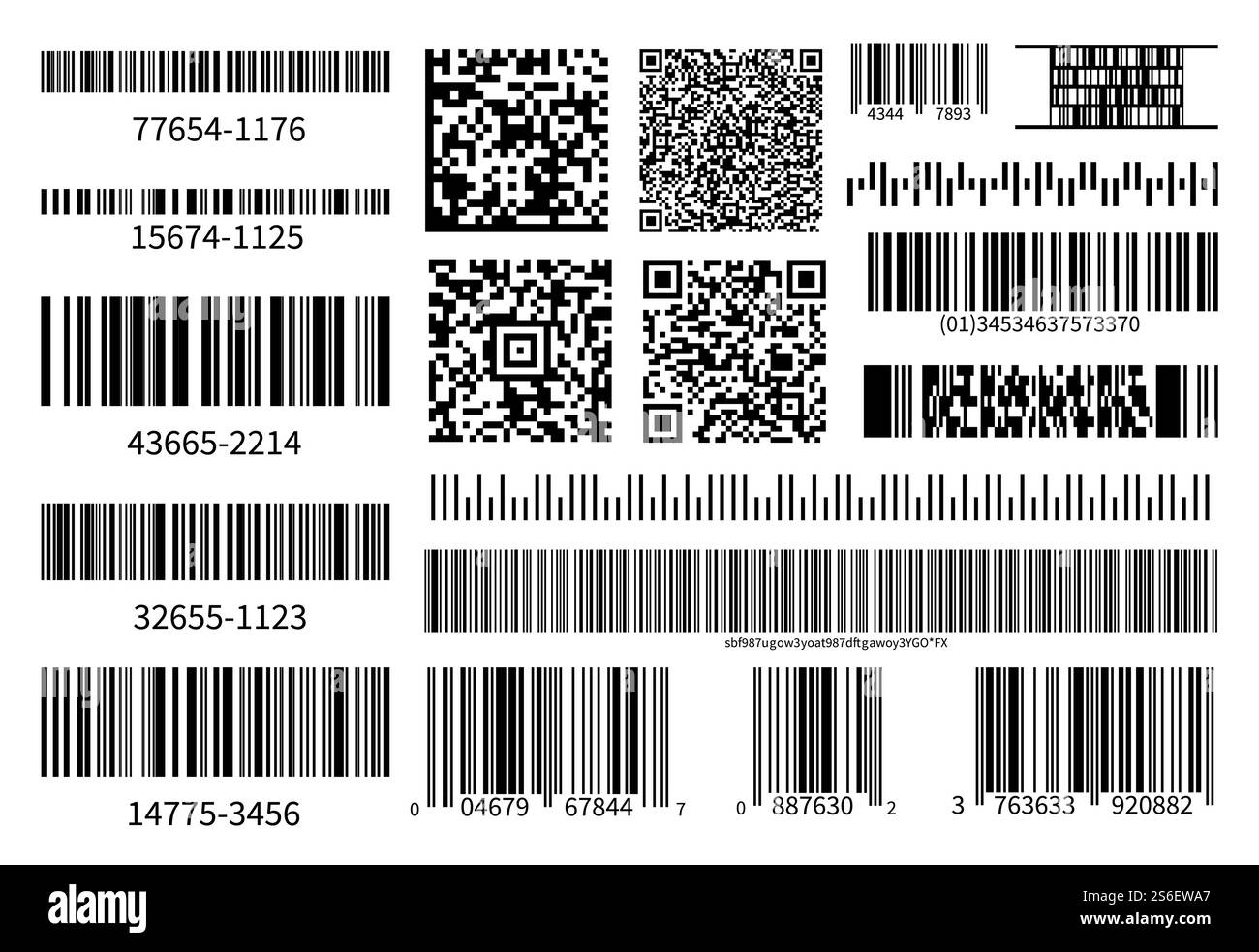 Barcodes Collection Vector Code Information Qr Store Scan Codes 7535