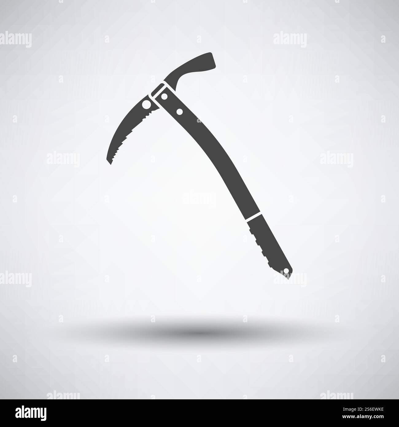 Ice Axe Icon. Dark Gray on Gray Background With Round Shadow. Vector ...
