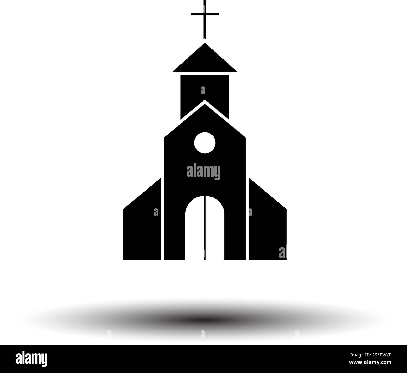 Shadow on the chapel Stock Vector Images - Alamy