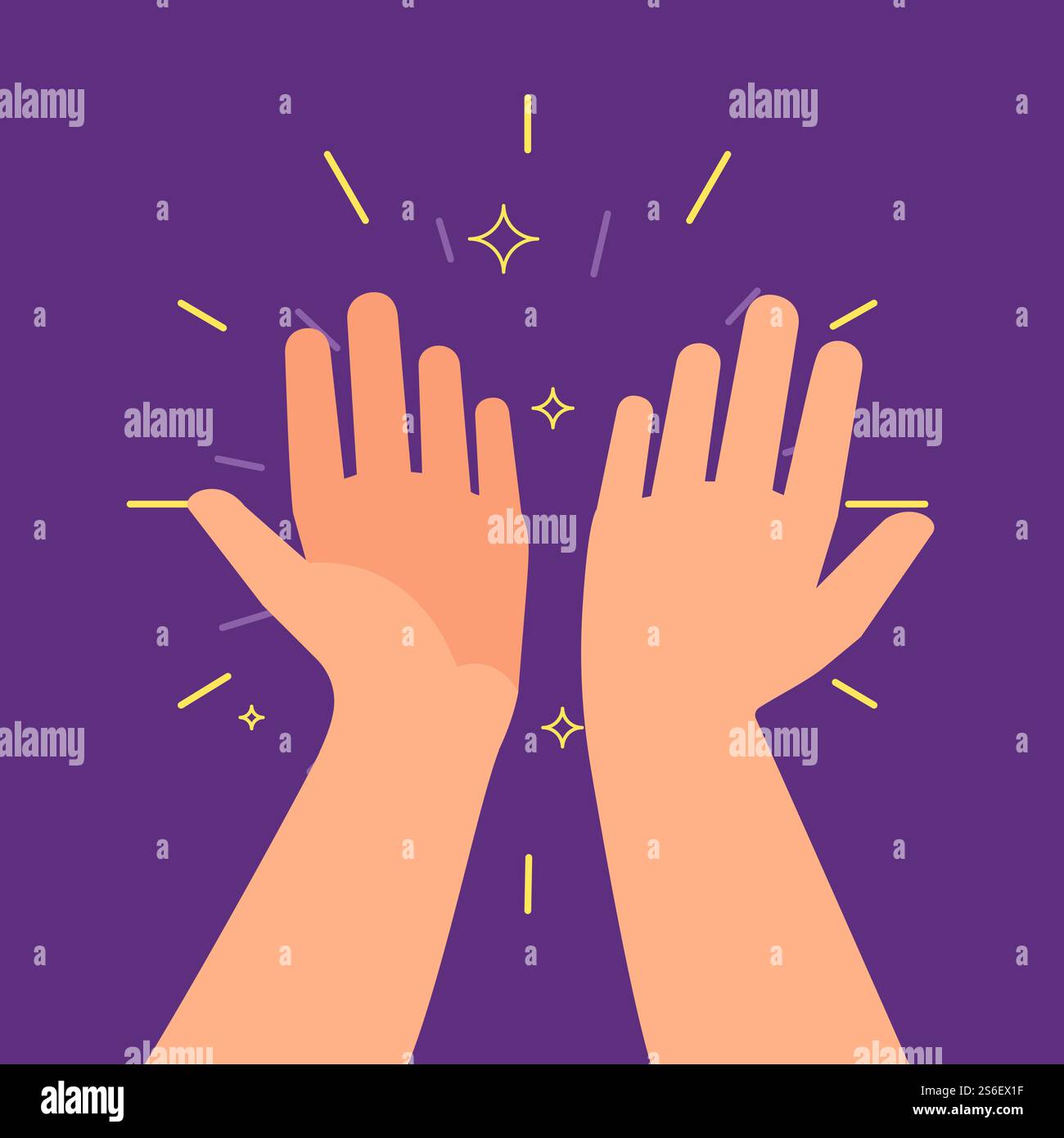High five hands. Two hands giving a high five, great work achievement ...