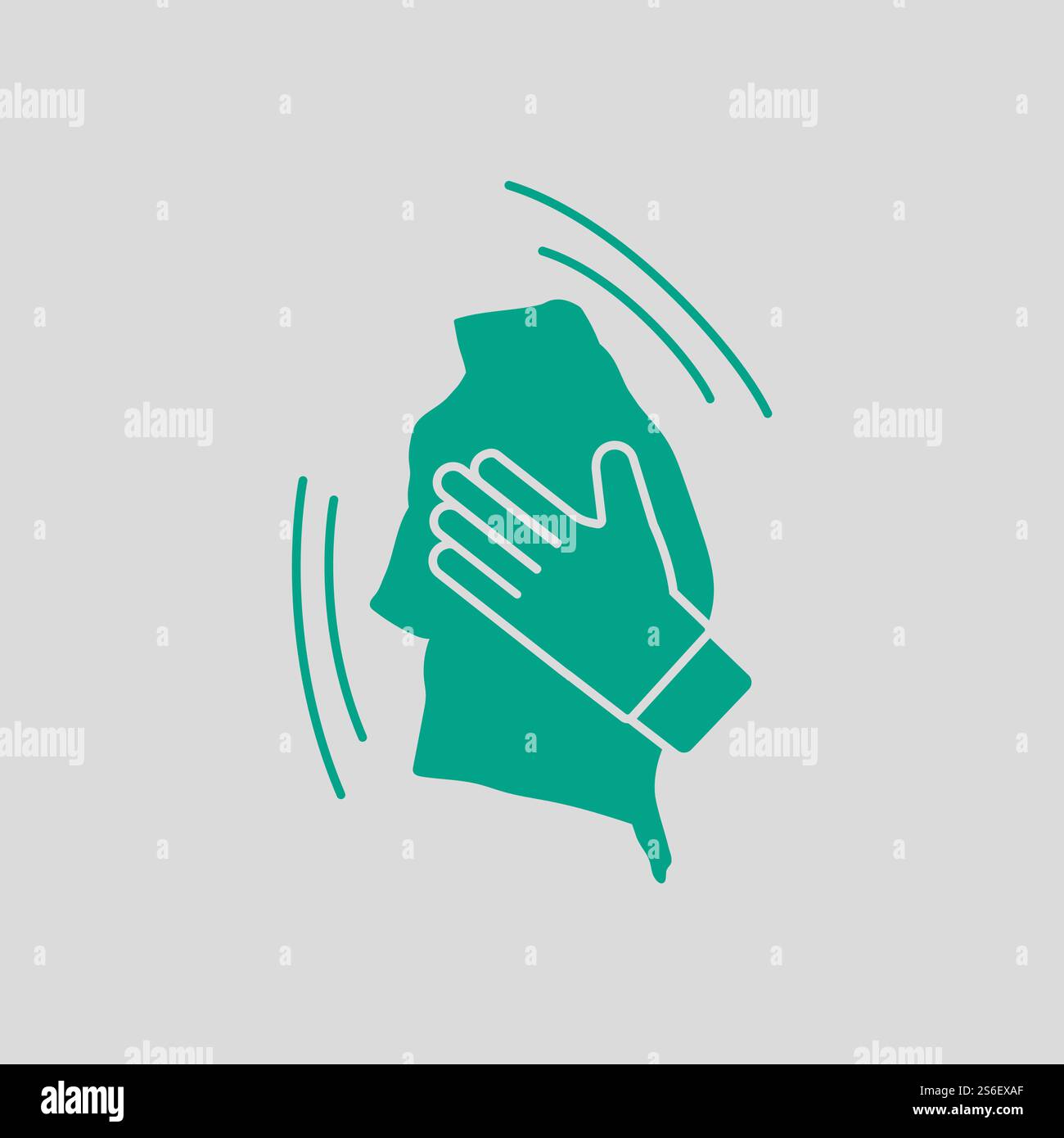 Wet Cleaning Icon. Green on Gray Background. Vector Illustration Stock ...