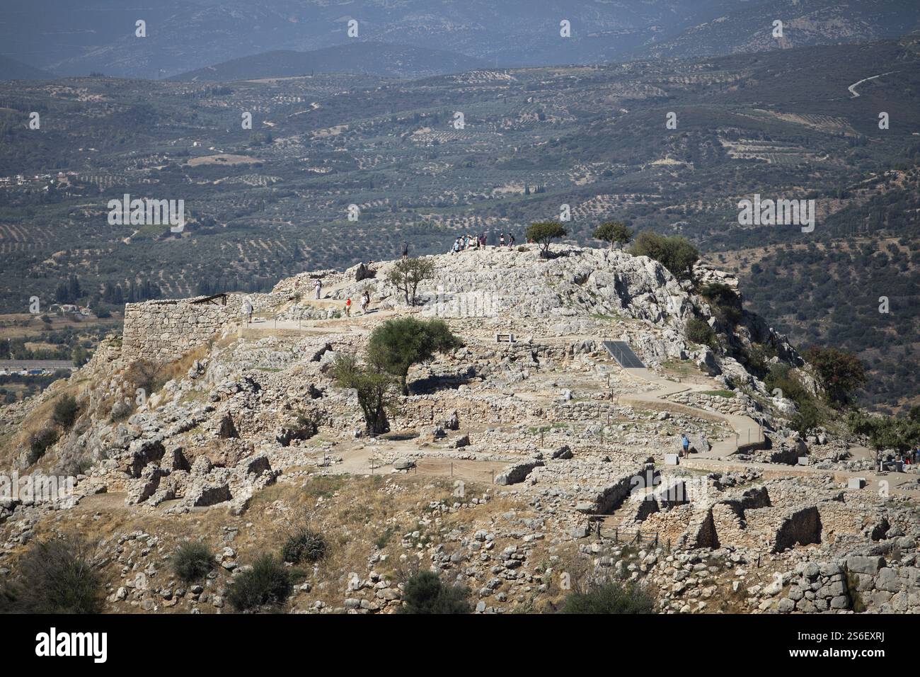 Citadel with walls, Mycenae, Greek archaeological site, Argolis ...