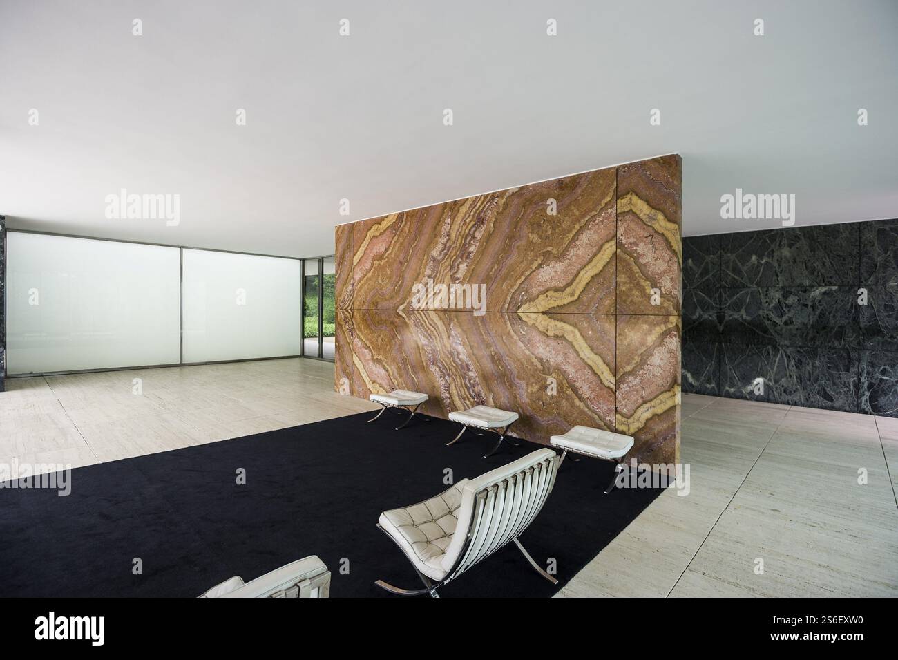 Barcelona Pavilion, reconstructed German pavilion for the 1929 World ...