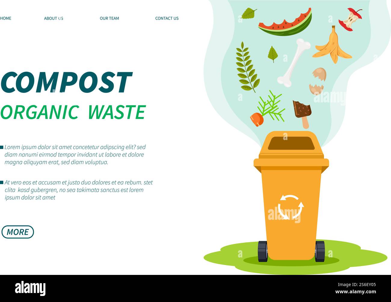 Compost waste. Composting bin, organic green trash box recycle. Foods ...
