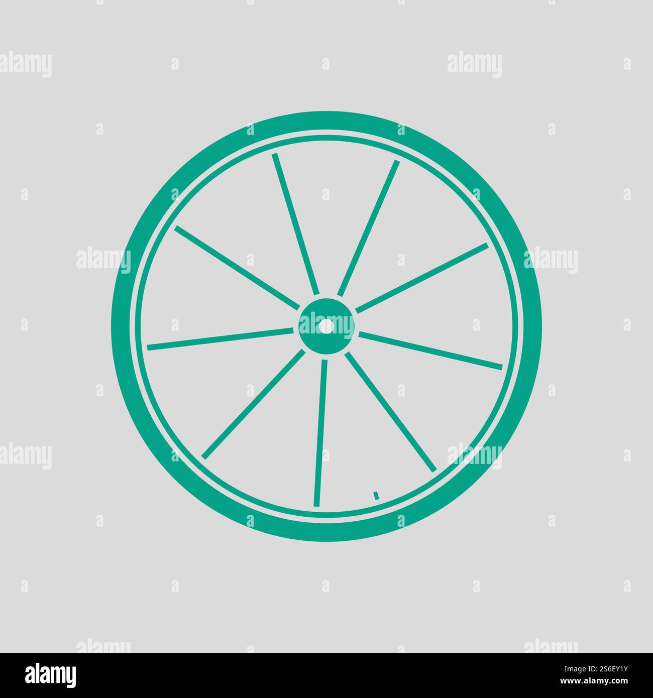 Bike Wheel Icon. Green on Gray Background. Vector Illustration Stock ...
