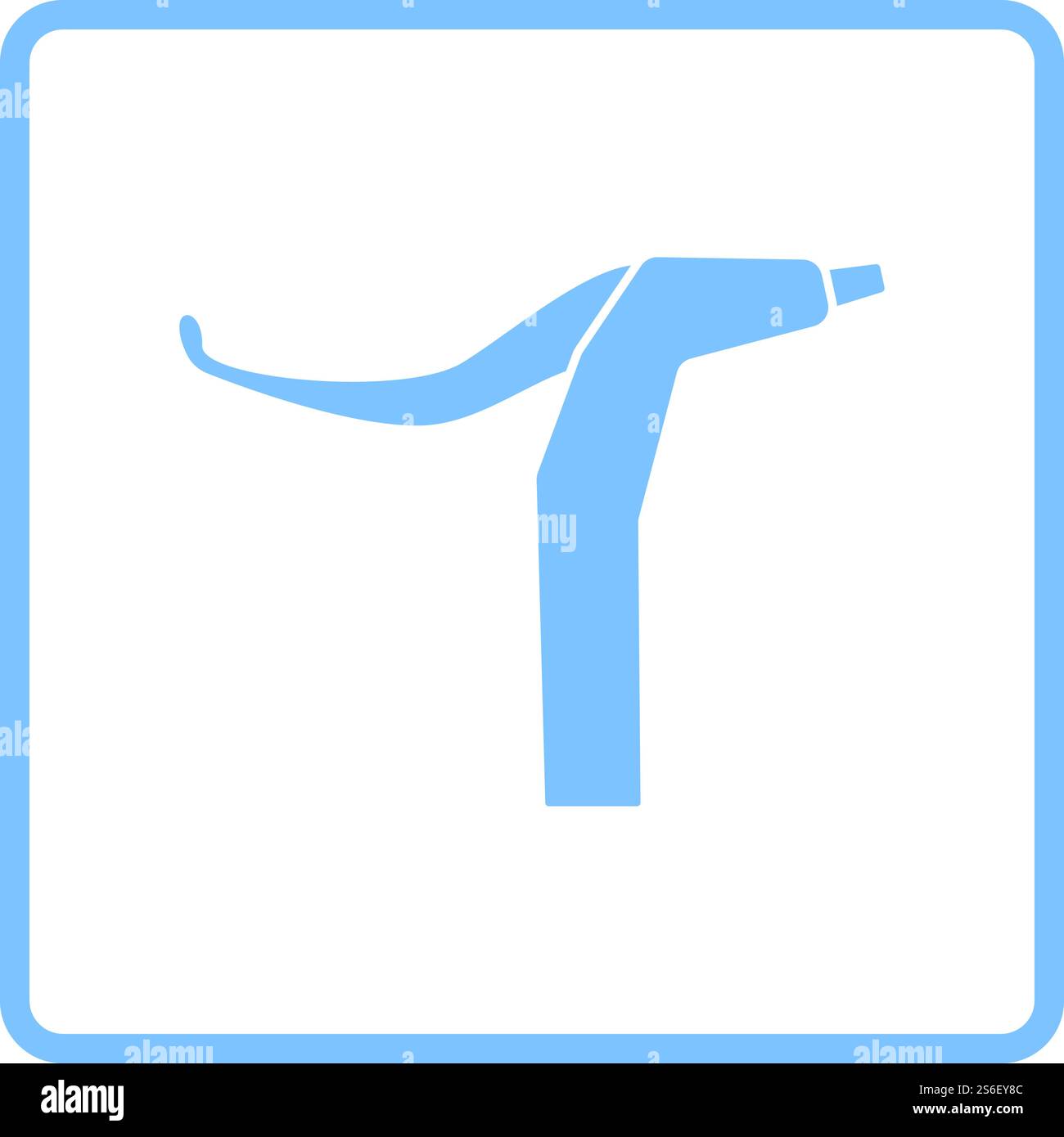 Bike HandleBar Brake Icon. Blue Frame Design. Vector Illustration Stock ...