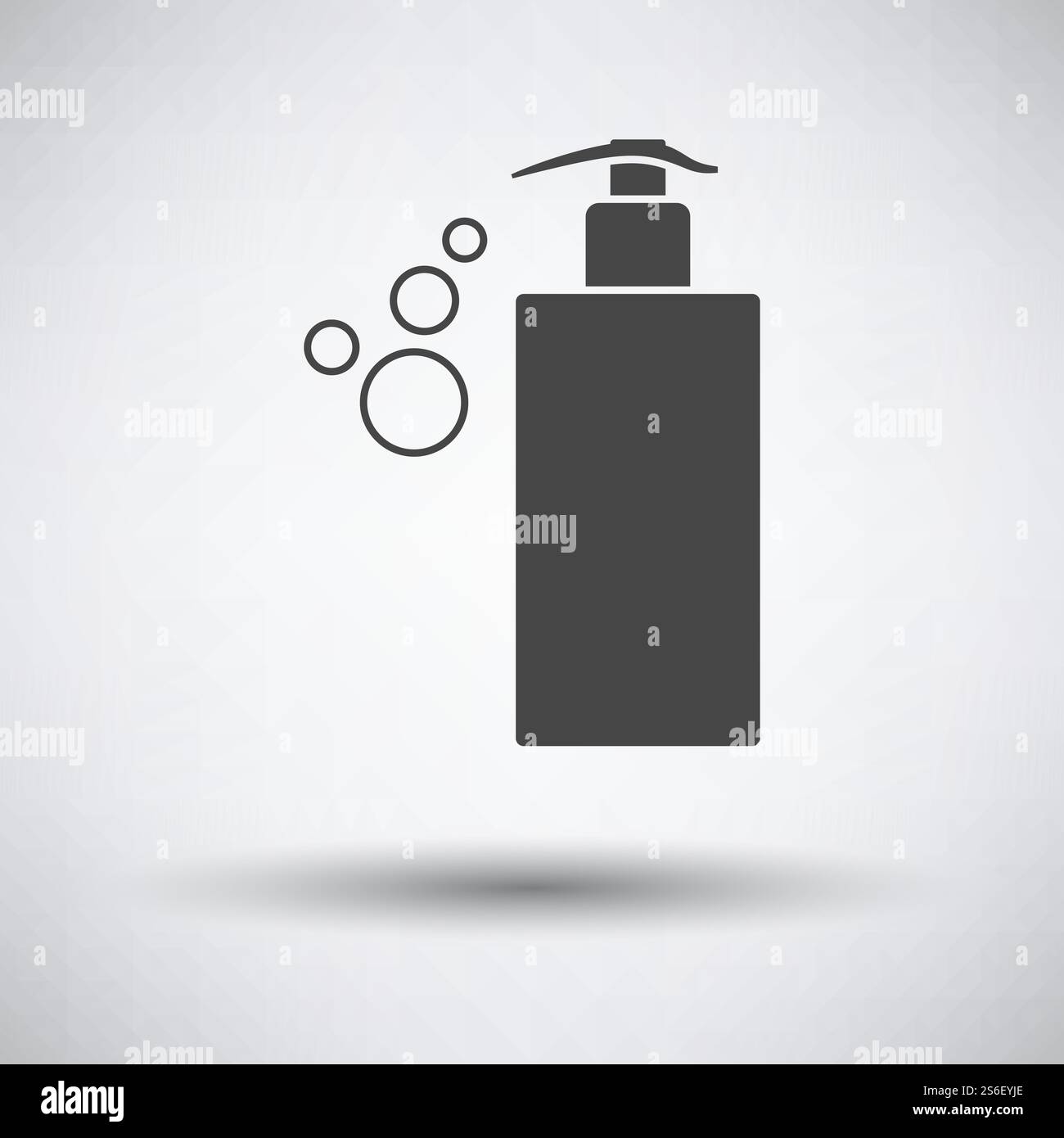 Dispenser Of Liquid Soap Icon. Dark Gray on Gray Background With Round ...