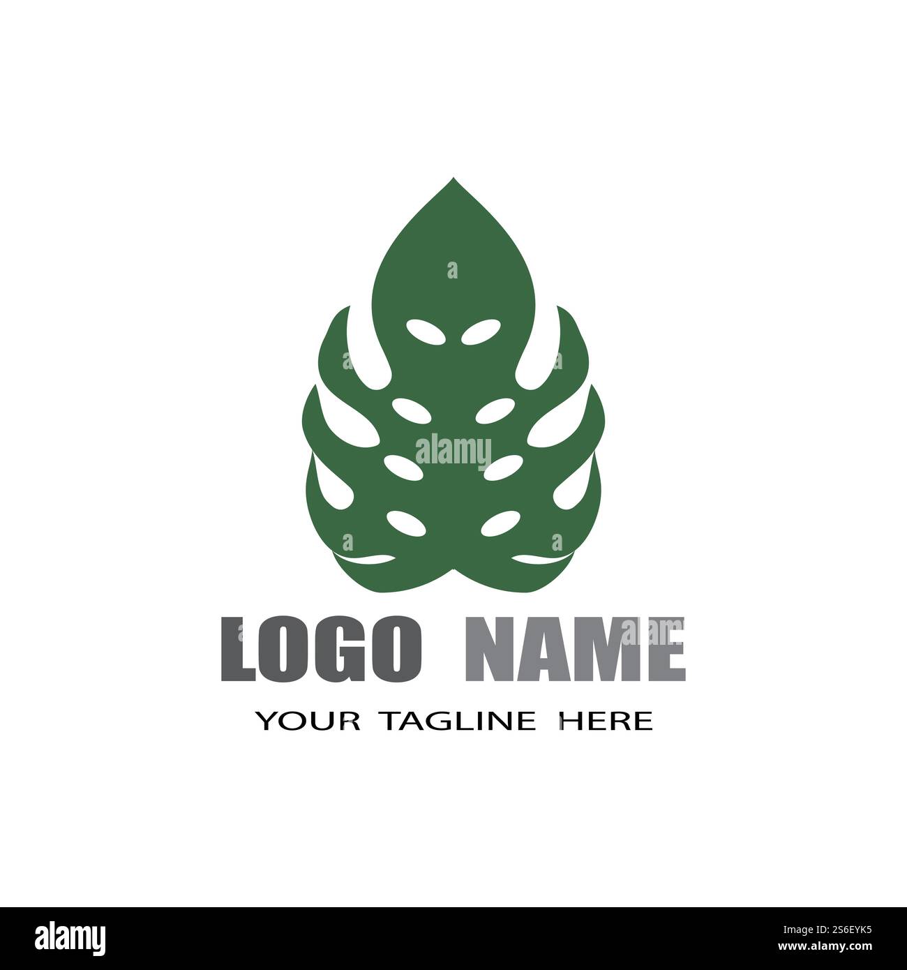 Monstera leaf logo vector design Stock Vector Image & Art - Alamy